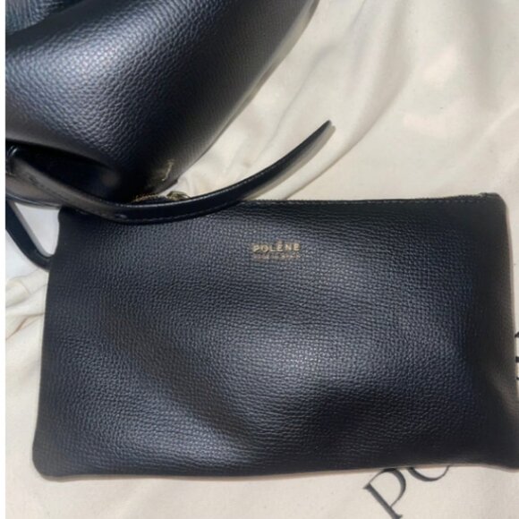 Polene | Bags | Cyme Mini Edition Textured Black | Poshmark